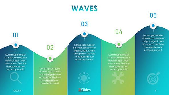 Creative Waves PowerPoint Template | Free PowerPoint Template