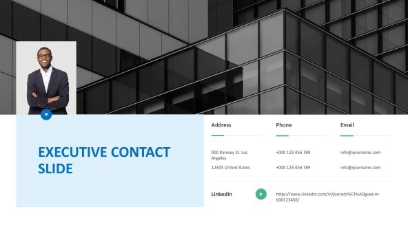 Executive Consultant Profile PowerPoint Template | Free PowerPoint Template